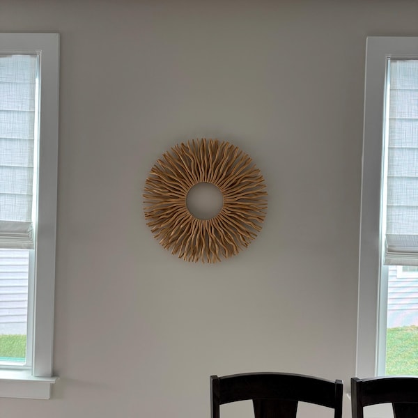 Authentic Mulberry Wall Decor-round Sunburst Decoration-handcrafted ...
