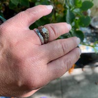 The ACADIA Wedding Ring Set. Gold and NATURAL DIAMOND. This Set Can Be ...