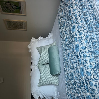 New Hand Block Print Cotton Flat Sheet Handmade Bed Sheet Hand Print Bedspread Blanket Bedding ...