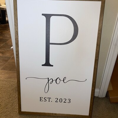 Personalized Farmhouse Style Monogram Sign Personalized Wedding Gift ...