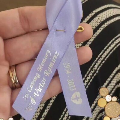Custom Pinned Lapel Ribbon, Custom Awareness Ribbon, Celebration of ...
