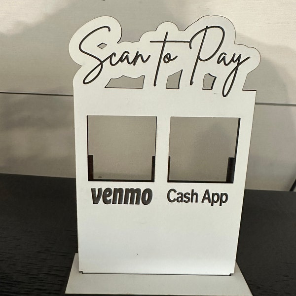Point of Sale Scan to Pay Stand SVG, Scan to Pay Sign Svg File, Venmo ...