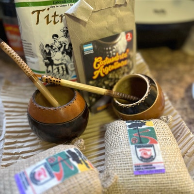 6 Yerba Mate Bags ALL TYPES Sample Kit woodgrain Mate Gourd Plus 2 ...