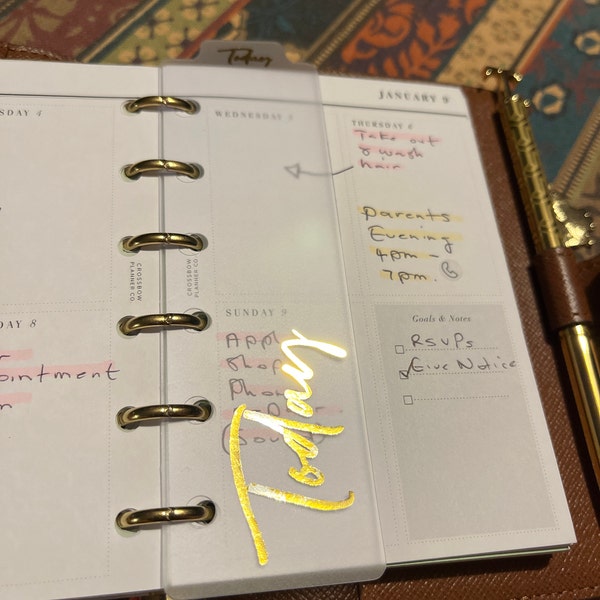 Large Text Today Page Marker, Frosted Plastic , Bookmark, Planner ...