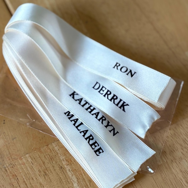 Ribbon Name Tag Place Card for Wedding Bridal Shower Christmas Party ...