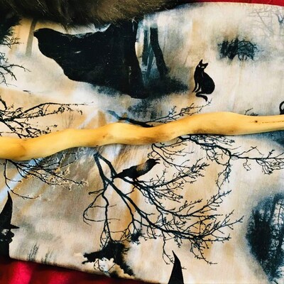 Ceremonial Wand or Scepter With Glass Head and Leather Wrapped Handle ...