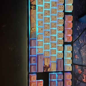 Ice Blue Personality Mechanical Keyboard Keycaps Water | Etsy