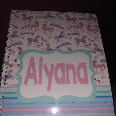 Unicorn Notebook, Personalized Notebook, Spiral Notebook, Custom ...