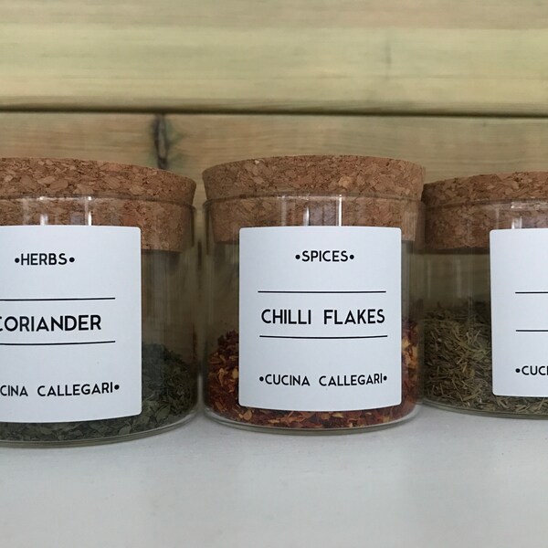 Modern Bespoke Labels | Pantry Food Kitchen Organisation | Kitchen Jars ...