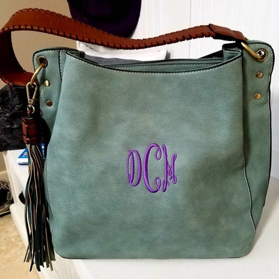 Rachel Monogrammed Tassel Hobo Purse Monogrammed Handbag - Etsy