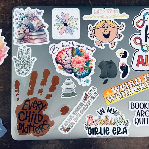 10 Mini Green and Yellow Waterproof Flower Stickers, Tiny Boho Small ...