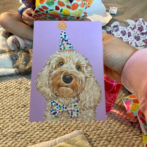 Red/golden Cockapoo Christmas Card - Etsy