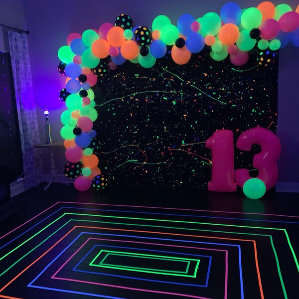 Neon Pink NUMBER Balloon | Neon Pink Giant Number Balloon | Fluorescent ...