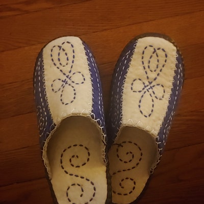 Mongolian Felt Boots, Orange, Beautiful With Leather Sole, Best Yurt ...