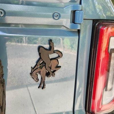 Add-a-squatch With PEACE SIGN Sasquatch Riding Bronco - Etsy