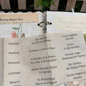 50 general Theme Fabric Words, Phrases, Labels, Journal Ephemera, Card ...