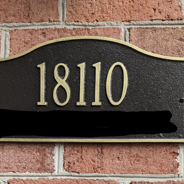 Metal Address Plaque. Personalized Cast the Rolling Arch Plaque ...