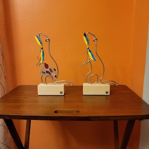 Antelope Figure Made of Aluminum Wire With Wooden Base - Etsy