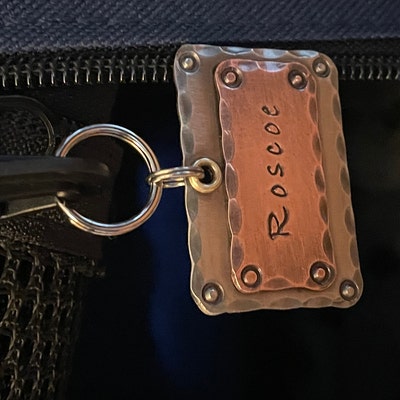 Large Dog Tag Personalized Pet ID Tag With Hand Stamped and - Etsy