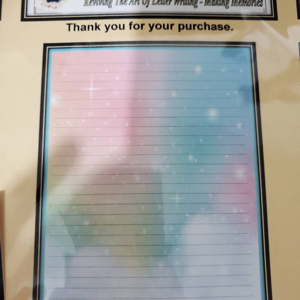 Nice Floral Edged Lined Writing Paper 8.5"x11" 25 Sheets and Color ...