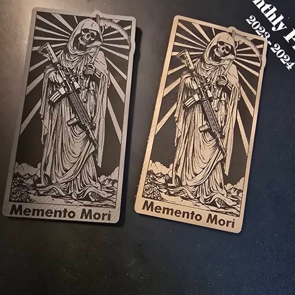Memento Mori Morale Patch: Grim Reaper, Hook and Loop Backing (3x2") - Etsy