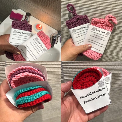 Face Scrubbies & Soap Saver Crochet Pattern, Including Templates for ...