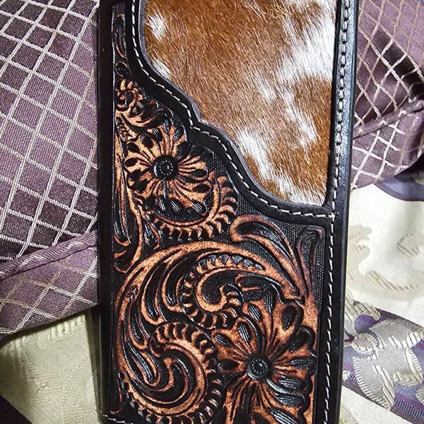 Hand Tooled Leather Hair Clip | Western Claw Clip | Western Hair ...
