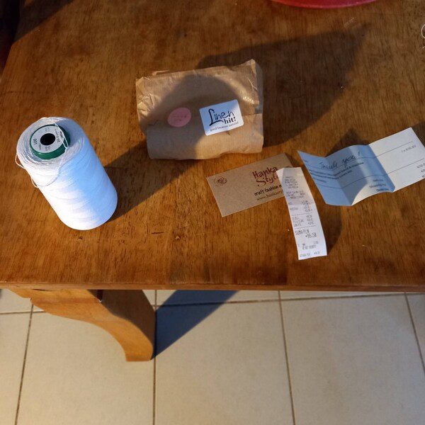 Linen Thread Natural Grey X 100 Meters Set of 1/5/10 Spools Czech Linen ...