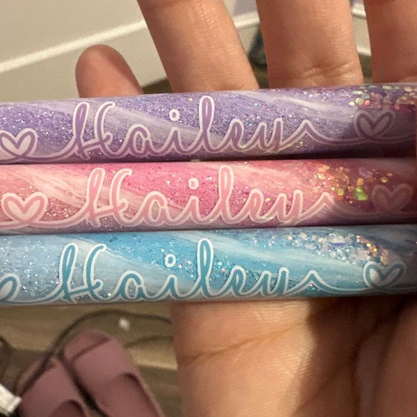 Pastel Glitter Pen: Milky Way Swirl, Handmade, Refillable Inkjoy Pen - Etsy