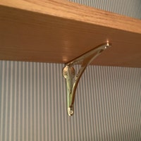 Antique Brass Arched Shelf Brackets Lacquered Heavy Solid Cast Brass ...