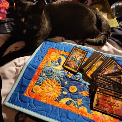 Tarot Mat, Quilted Oracle Mat, Tarot Cards Spread,tarot Cloth, Quilted ...