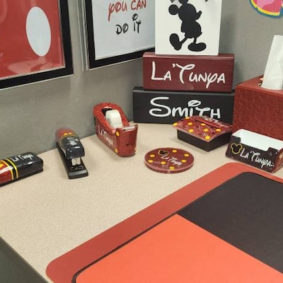 Mouse Desk Set, Minnie Stapler, Personalize Desk Set, Office Supply ...