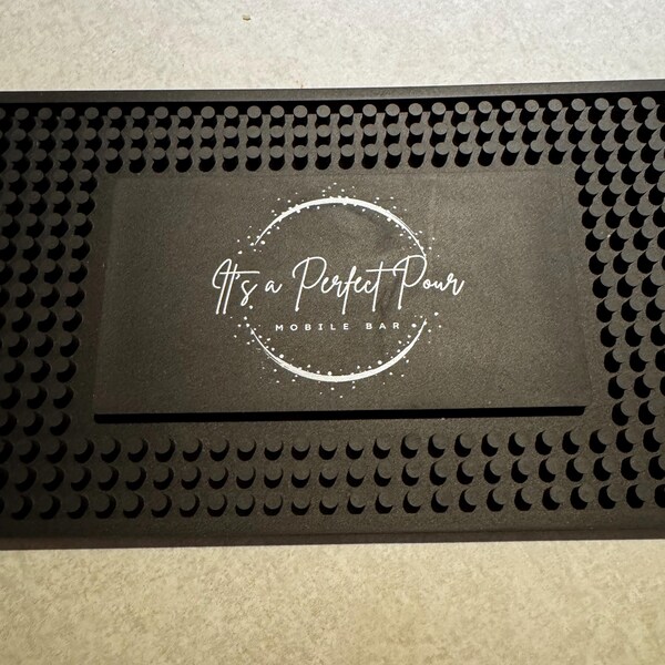 Bar Mat, Personalized Bar Mat for Home Bar Coffee Bartender Mat, Custom ...