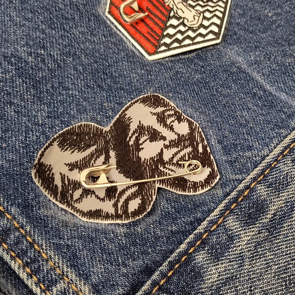 Biker Scull Reflective Embroidered Patch Iron On - Etsy