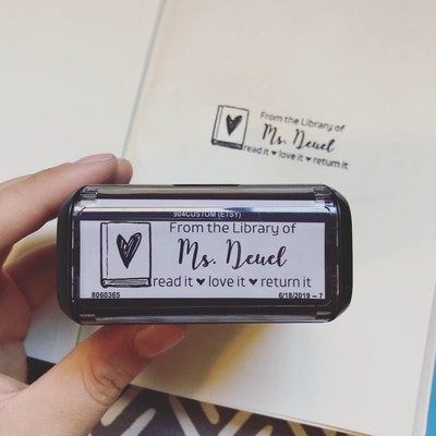 Customized Librarian Stamp, From the Library of Script Stamps, Self ...