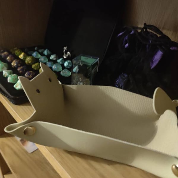 Personalized Cat Shaped Dice Tray - Cat Dice Rolling Tray, Cat Shape ...