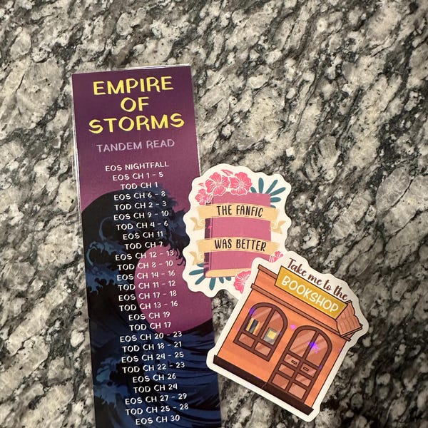 ONE Throne of Glass Tandem Read Bookmark - Double Sided - TOG Book Mark ...