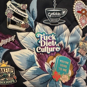 Cheeky Pin Black and Peach - Etsy