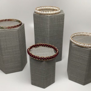 Grey Linen Stackable Riser Set of 6 From 1-1/4 to - Etsy
