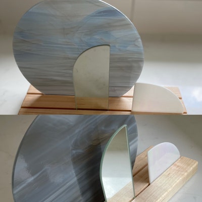Geo Rock Shape Mirrors 4 Shapes Mirror Hanging, Modern Stained Glass ...