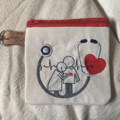 Nurse, Healthcare Profession Stethoscope Design for Machine Embroidery ...