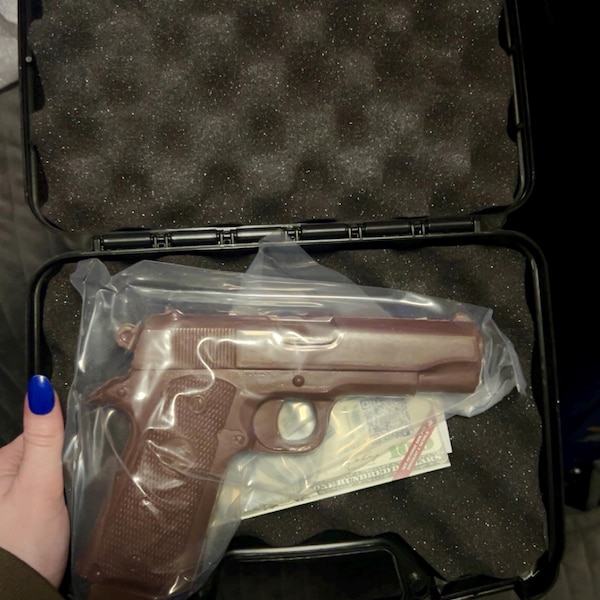 CHOCOLATE GUN - Full Size Hand-crafted Solid Milk Chocolate Handgun ...