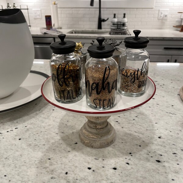 Spice Jar Labels. Vinyl Decals for Spice Jars. Custom Labels for Spice ...