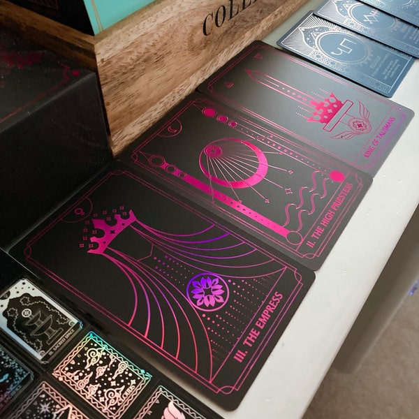 Fortuna Tarot Deck Emerald Anima | Minimalistic Cards Gold Foil 78 ...