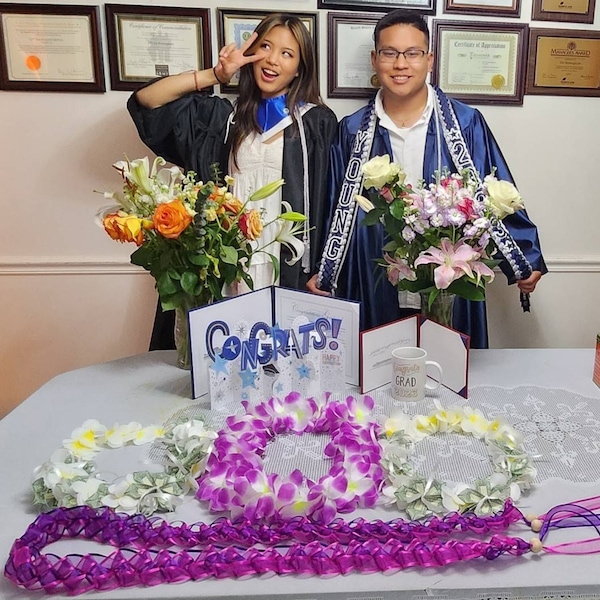 Graduation Lei, Ribbon Lei, Custom Lei, Letter Lei, Boy, Girl, Gift ...