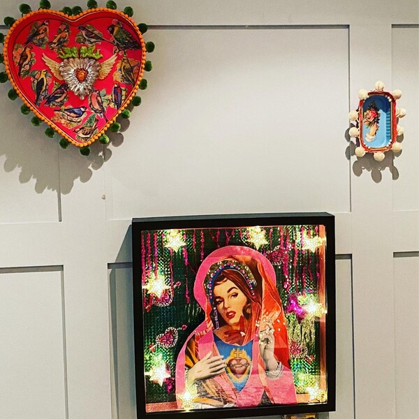 Virgin Mary Wall Art. Religious Kitsch. Shrine. Madonna Statue. - Etsy