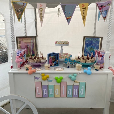 Disney Rainbow Garland, Pastel Mickey Garland, Disney Banner, Colorful ...