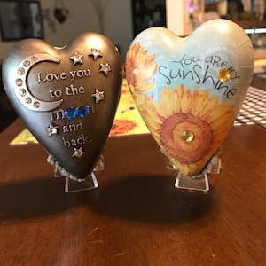 Crystal Heart Display Stands one - Etsy