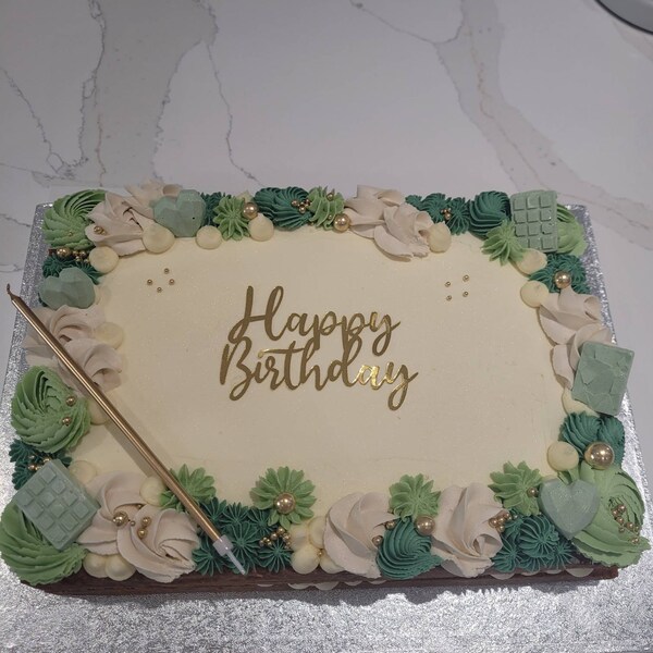 Happy Birthday Cake Charm, Happy Birthday Sheet Cake, Happy Birthday ...