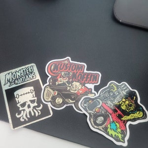 Psycho Zombie Vinyl Sticker, Horror Punk Decal, Psychobilly Rockabilly ...